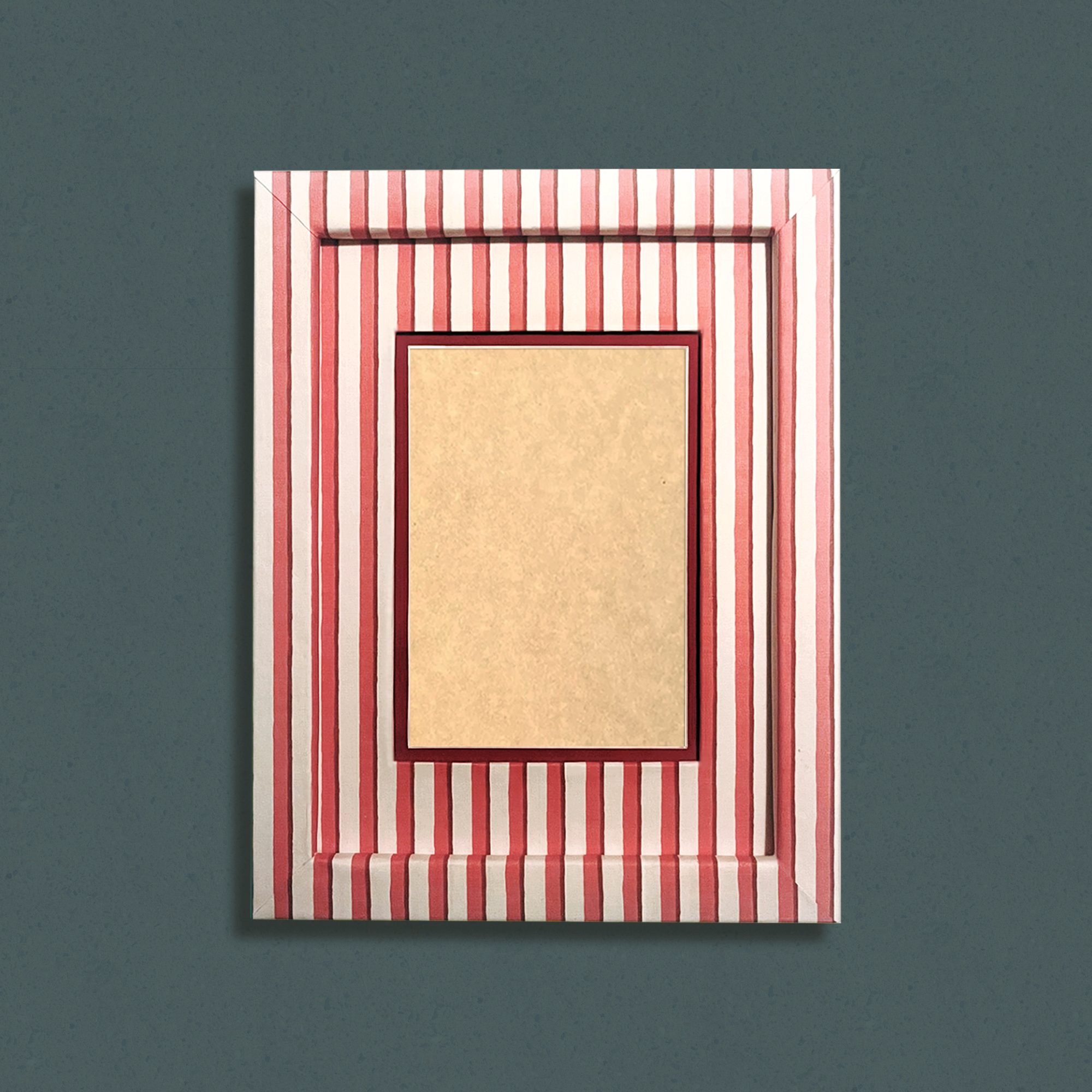 Antique Pink Vanguard Stripe Frame with Cherry Mount – The Pia Frames
