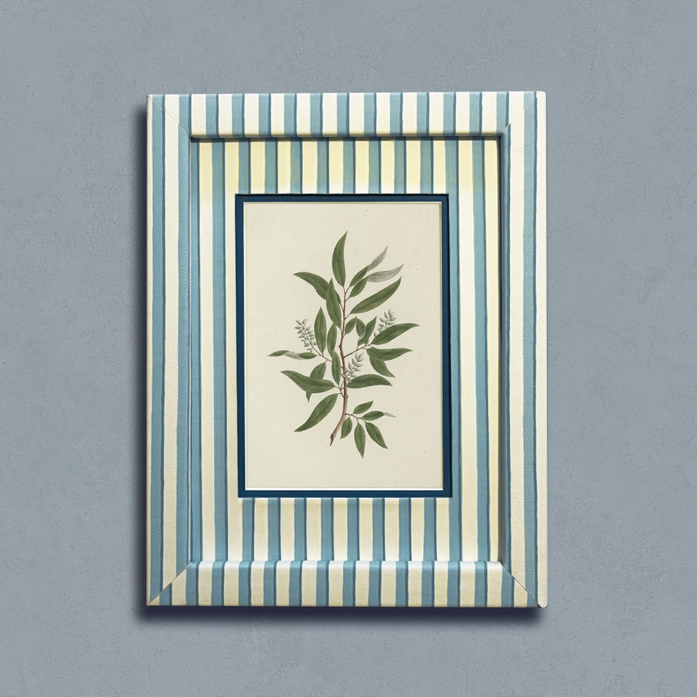 Luigi Balugani Print with Sea Blue Vanguard Stripe Frame 9x7in – The ...